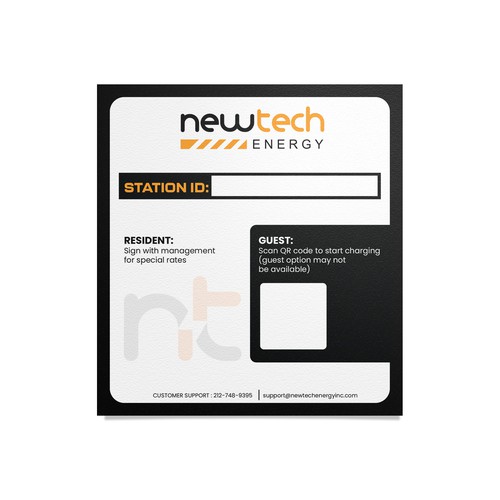 Designs | EV charging station label | Product label contest