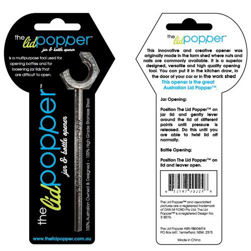 The Lid Popper (jar and bottle opener) needs packaging | Product ...