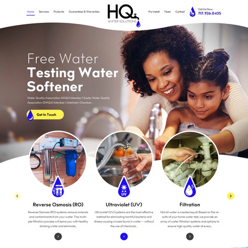 Designs | Website for Water Treatment Website | Web page design contest