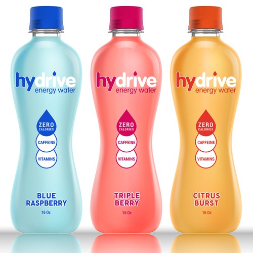 Create upscale, eye-catching bottle label for HYDRIVE Energy Water ...