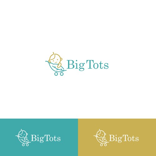 create a cute baby clothing logo for Big Tots | Logo design contest