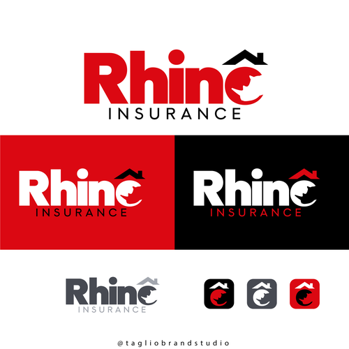 Designs | Insurance logo with a rhino and another w/rhino and house for ...