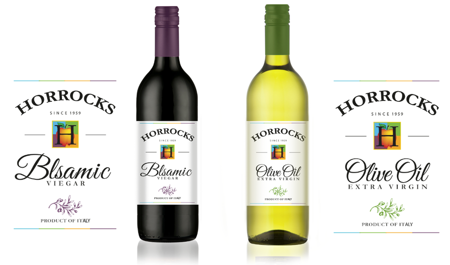 Olive Oil & Balsamic Vinegar label for Horrocks Farm Market | Product ...