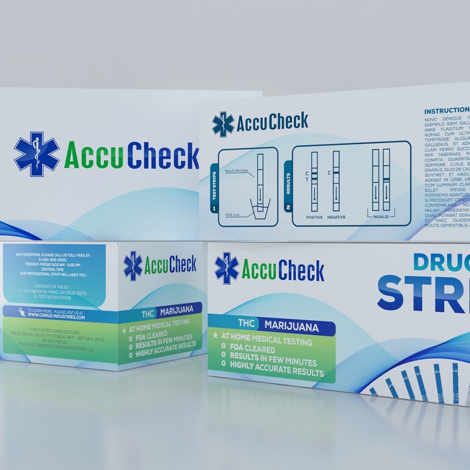 Box Design for At home Drug Test Strips (THC Marijuana) | Product ...
