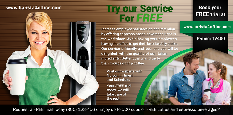 Create persuasive flyer for new gourmet coffee service business ...