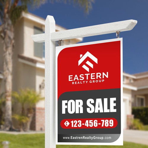 Eye catching and easy to read real estate lawn sign | Signage contest
