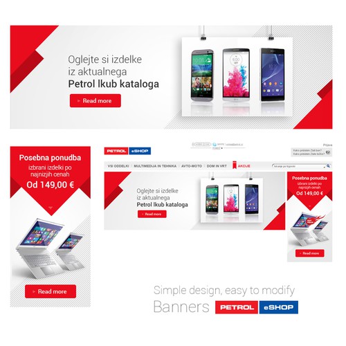 NEW: Website banners redesign for Petrol eShop | Banner ad contest