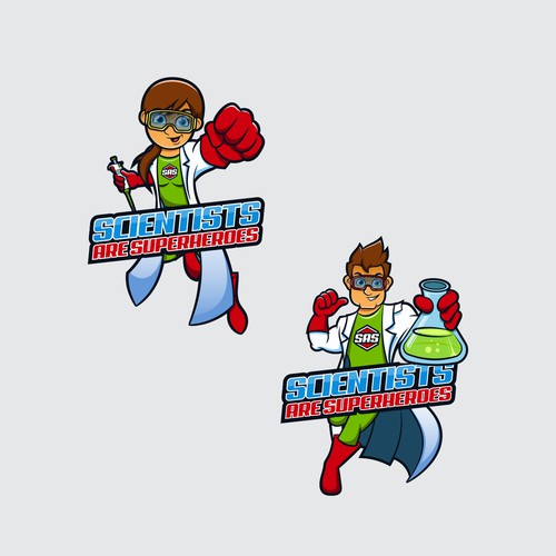 Create a cool design -- Scientists Are Superheroes | Logo design contest