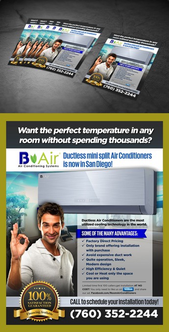 postcard or flyer for Air Conditioning | Postcard, flyer or print contest
