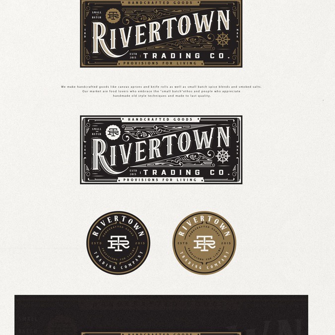 Create a bespoke vintage style logo for Rivertown Trading Co. | Logo ...