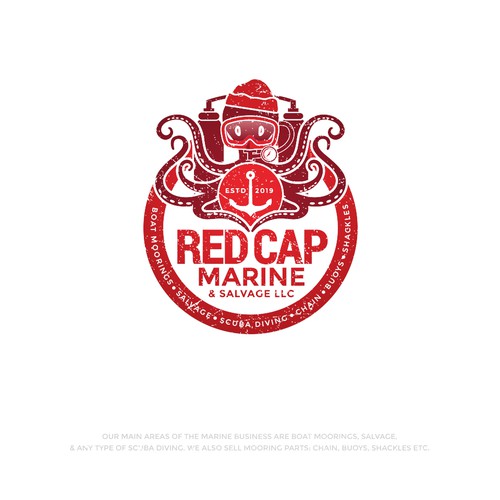Red Cap Marine & Salvage needs a logo | Logo design contest