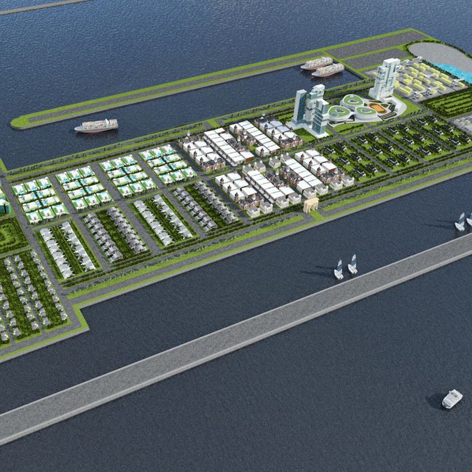 3D - Create a capturing illustration for the floating city of Mount ...