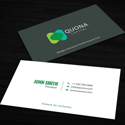 Quona Capital Business Card | Business card contest