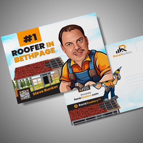 Designs | Roofing Contractor jumbo postcard | Postcard, flyer or print ...