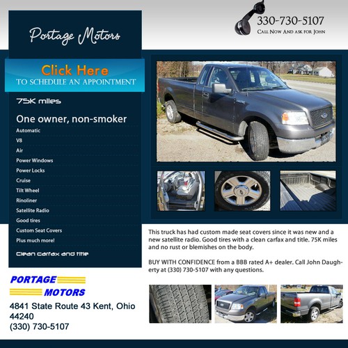 Template for Used Car Ad (PSD) | Other Graphic Design contest