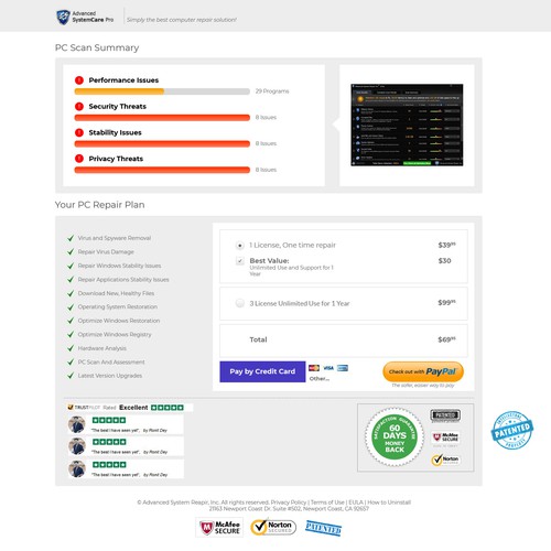 Quick, simple nice product order page. | Webdesign Wettbewerb