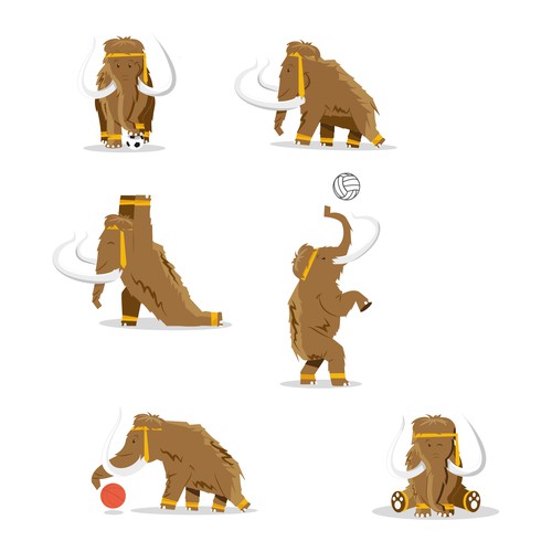 Designs | Mammoth Mascot (2D Illustrator with Depth to Pop) | Character ...