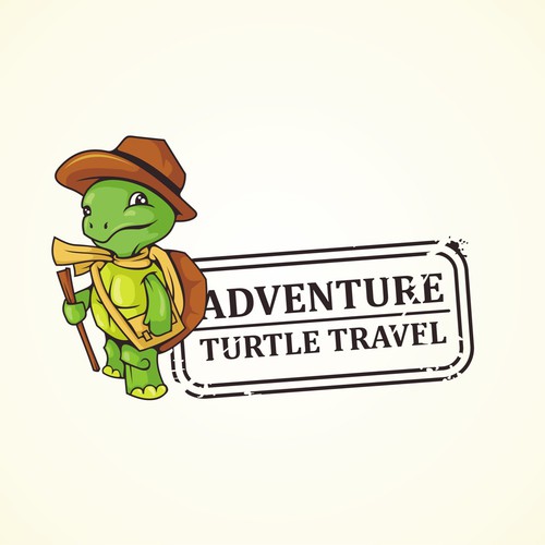 Playful Adventure Turtle mascot for Travel Club | Logo design contest