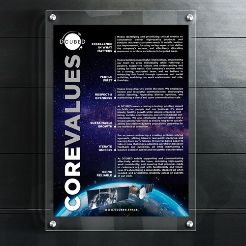 Designs | Space - Company Values Posters | Poster contest