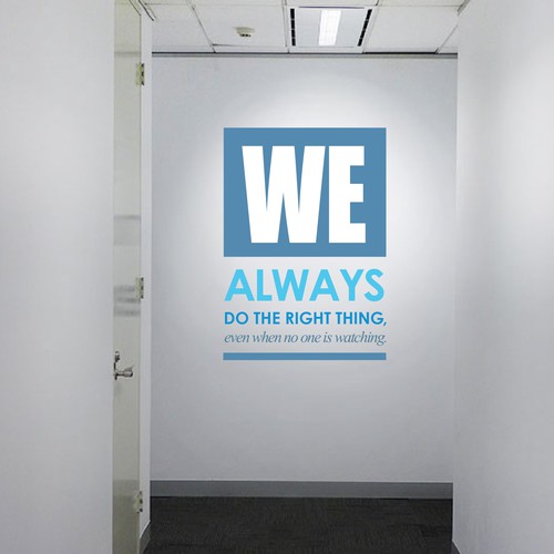 Make our Core Value statements into Wall Art designs! | Poster contest