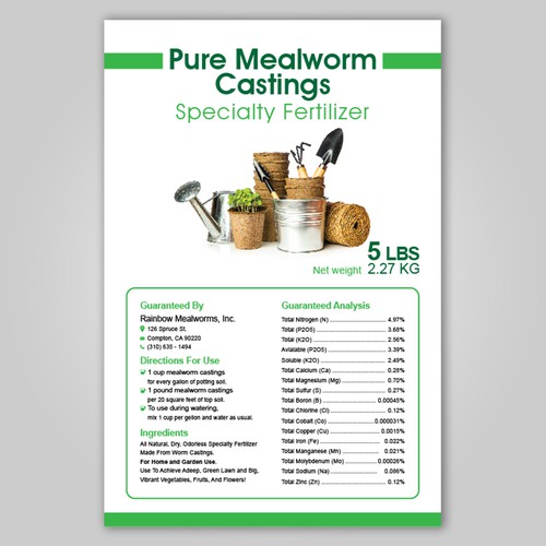 CDFA Compliant Specialty Fertilizer Label | Product label contest