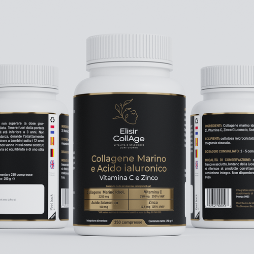 Designs | Elisir CollAge - Peel Back - Multi Lingual - Label Creation ...