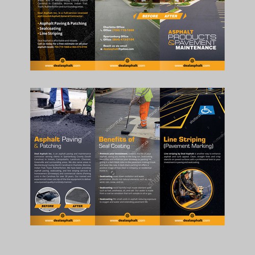 Tri-Fold Flyer for Asphalt Services | Brochure contest