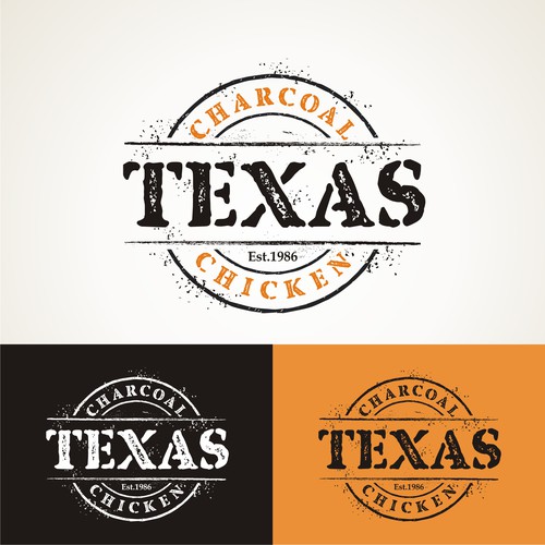 Create a vintage stamp-style logo for Texas Charcoal Chicken | Logo ...