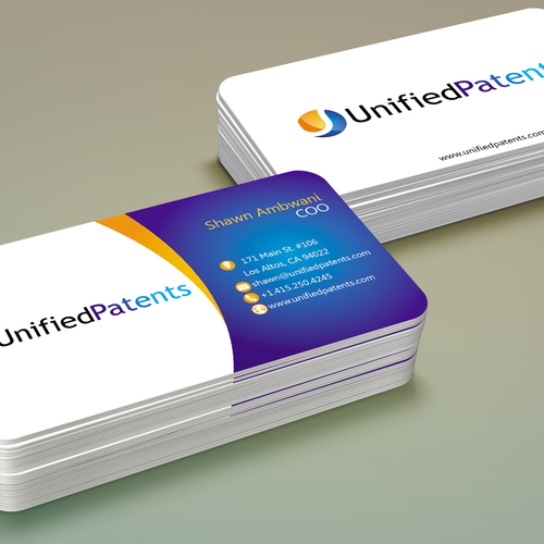 Designs | business card for Unified Patents | Business card contest