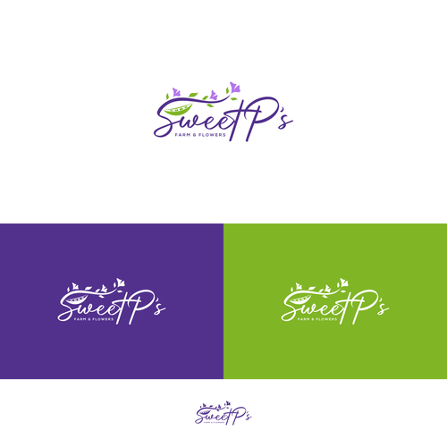 Designs | Viney Three peas in a pod with flower | Logo design contest