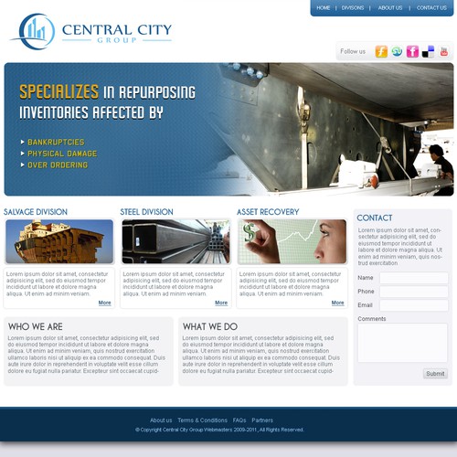 Holding Company with 3 Divisions Needs Web Design! | Web page design ...