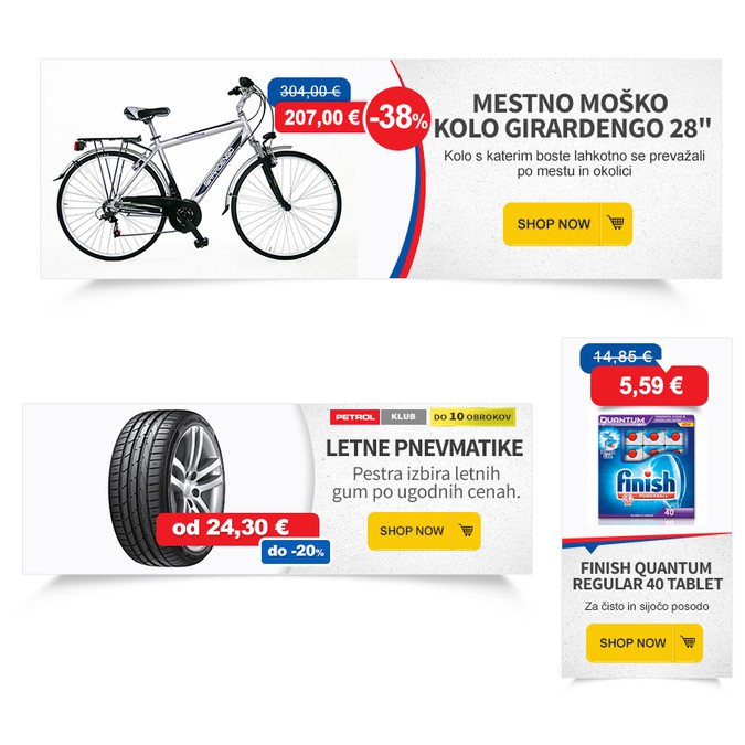 NEW: Website banners redesign for Petrol eShop | Banner ad contest