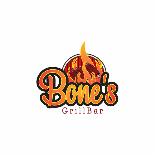 logo for Bone's GrillBar | Logo design contest