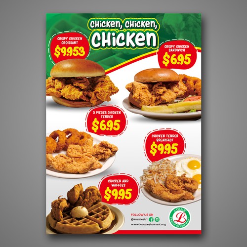 Designs | Design Menu Page to Help Us Win the Chicken Wars | Menu contest