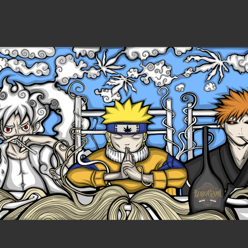 Designs | 🌟Big Three Anime & Weed Fusion: Unleash Your Artistic ...