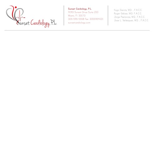 CReate a professional letterhead for a cardiology practice ...