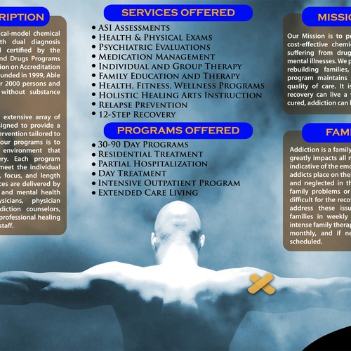 Tri-Fold Brochure for Substance Abuse Treatment Rehab | Print or ...