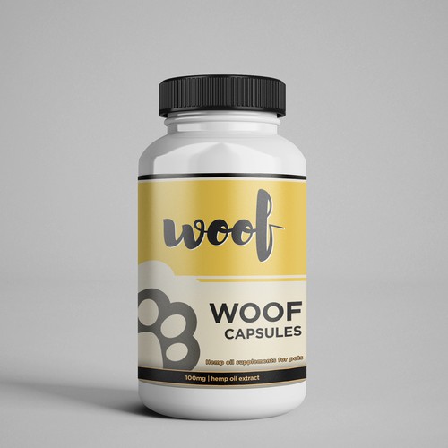 Designs | Woof Hemp Dog Capsules | Product label contest
