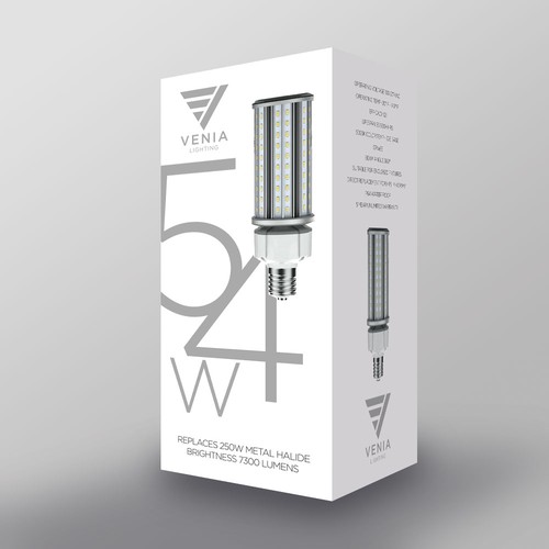 Design a clean LED Lamp Box Design | Product packaging contest