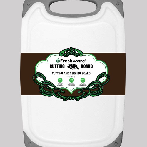 Make an awesome Cutting Board packaging label | Product label contest
