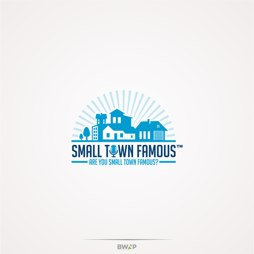 Create a cool logo for a new intriguing podcast Small Town Famous ...