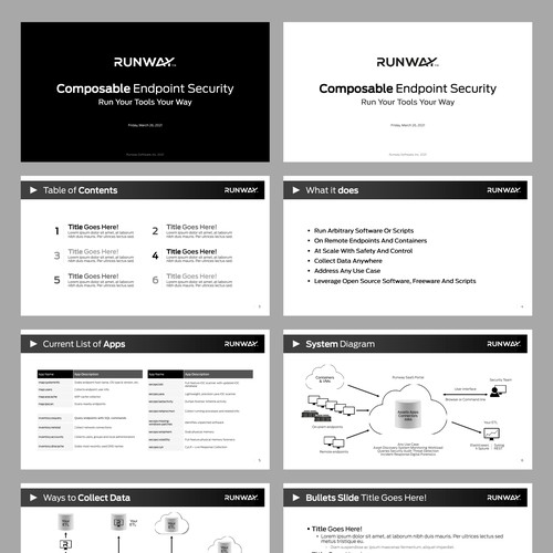 Designs | Powerpoint template for Runway Software | PowerPoint template ...