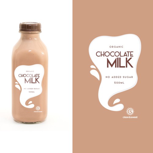 Develop product label for sugar free chocolate milk | Product label contest