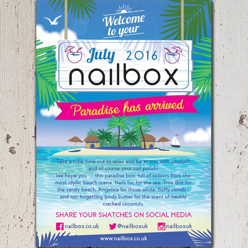 Create an A6 flyer for a monthly subscription box in the beauty niche ...