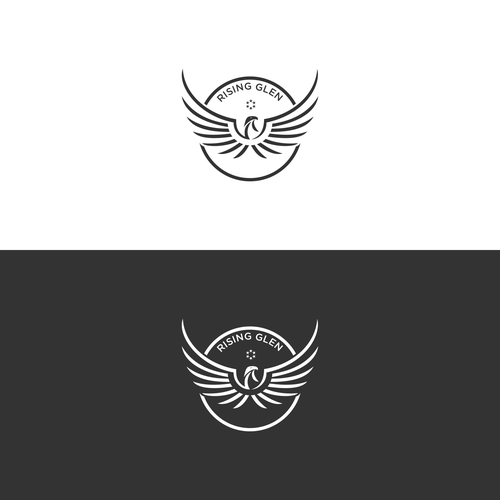 Rising Glen - bird rising from a valley logo - visionary artists ...