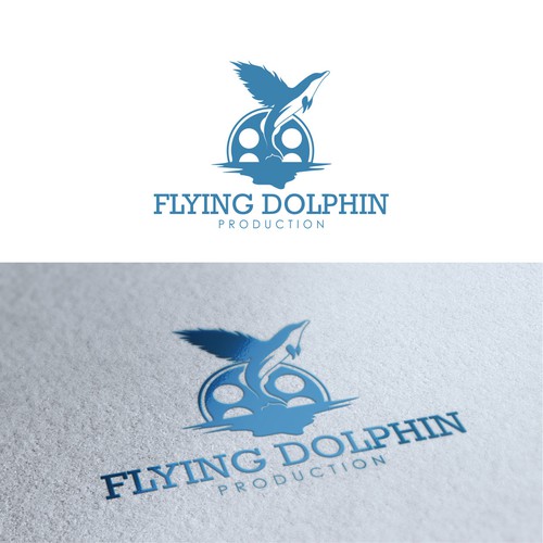 Create a fun and daring flying dolphin logo for film industry. | Logo ...
