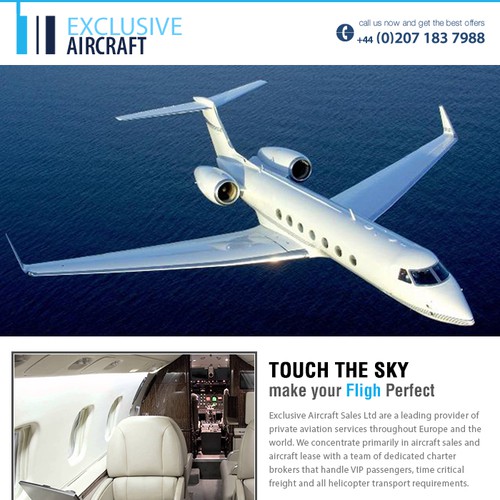 Private Jet Sales Email Template | Email contest