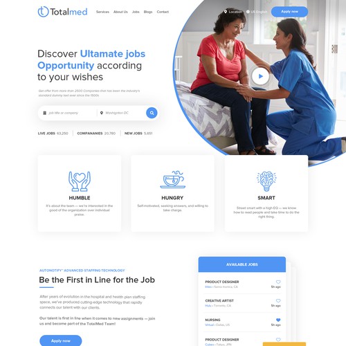 Designs | Design a modern + fun staffing website - Winner will be ...