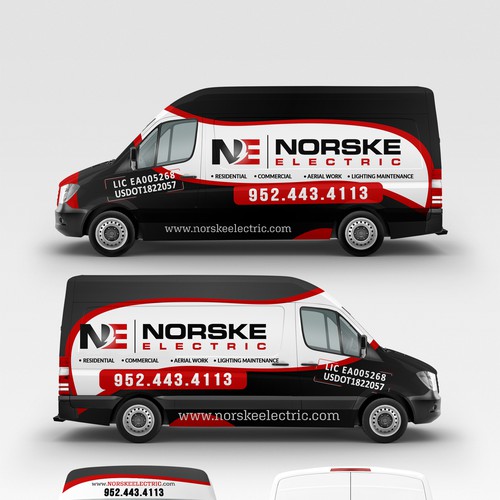 Designs | Van Wrap for Electrical Company - Logos and Specs attached ...