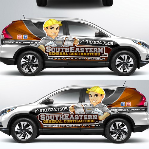 Designs | Mobile Construction Billboard Vehicle Wrap | Car, truck or ...